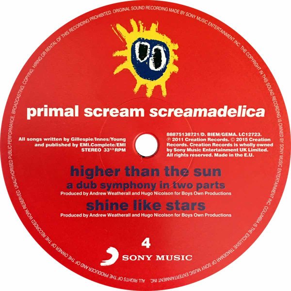 Primal Scream - Screamadelica LP – Dreams on Vinyl – Vinilo NUEVO