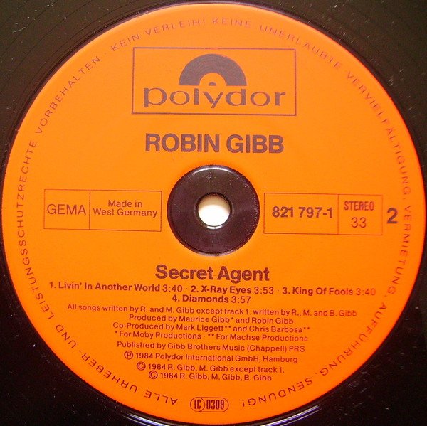Comprar Robin Gibb - Secret Agent LP – Dreams on Vinyl – Vinilo de época