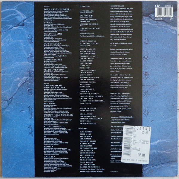 Comprar Toto - Past To Present 1977 - 1990 LP – Dreams on Vinyl ...