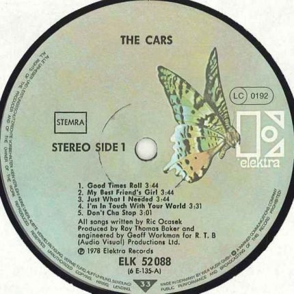 The Cars - The Cars LP – Dreams on Vinyl – Vinilo de época