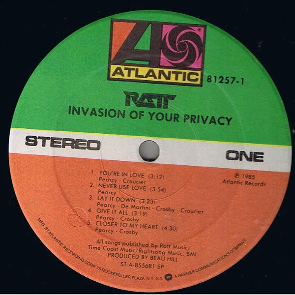 Ratt – Invasion Of Your Privacy – Dreams on Vinyl – Vinilo de época