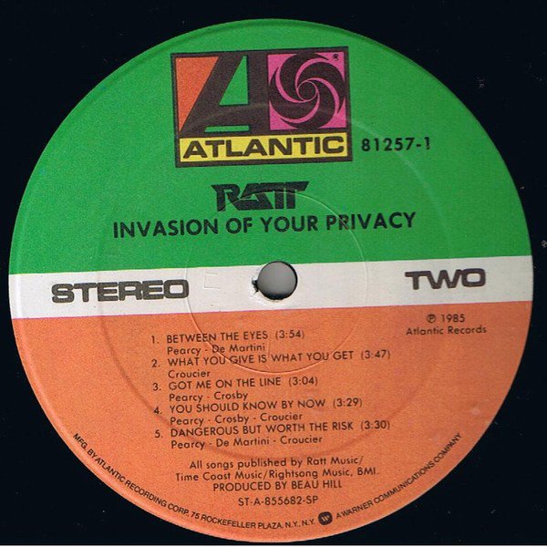 Ratt – Invasion Of Your Privacy – Dreams on Vinyl – Vinilo de época