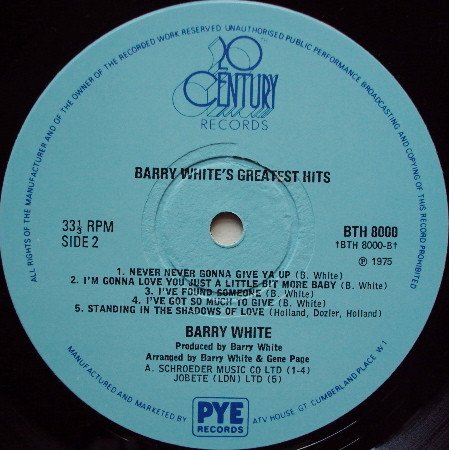 Barry White – Greatest Hits LP – Dreams on Vinyl – Vinilo de época