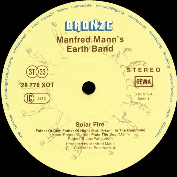 Comprar Manfred Mann's Earth Band - Solar Fire LP – Dreams on Vinyl ...