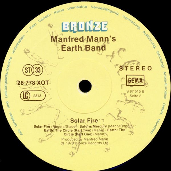 Comprar Manfred Mann's Earth Band - Solar Fire LP – Dreams on Vinyl ...