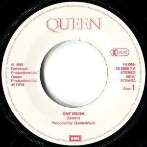 Queen – One Vision – Dreams on Vinyl – Vinilo de época