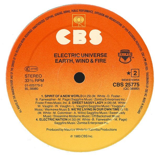 Earth, Wind & Fire - Electric Universe LP – Dreams on Vinyl – Vinilo de ...