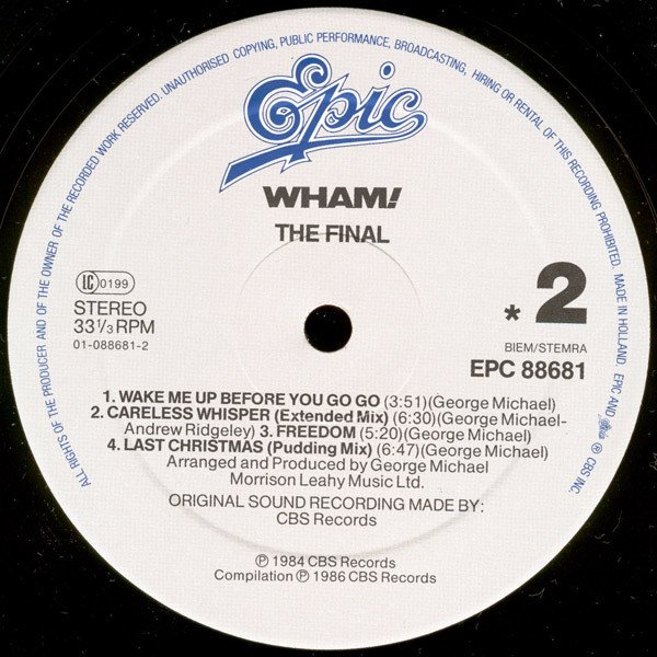 Wham! – The Final 2LP – Dreams on Vinyl – Vinilo de época