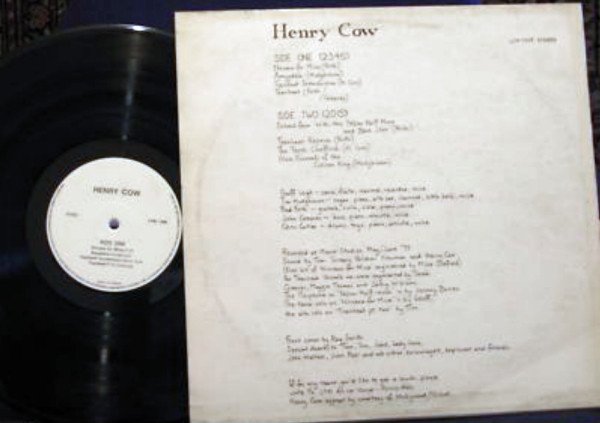 Henry Cow – The Henry Cow Legend – Dreams on Vinyl – Vinilo de época