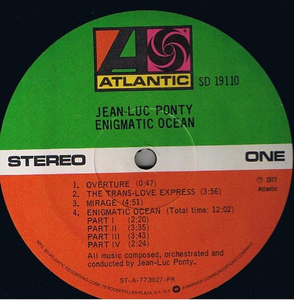 Jean-Luc Ponty - Enigmatic Ocean LP – Dreams on Vinyl – Vinilo de época