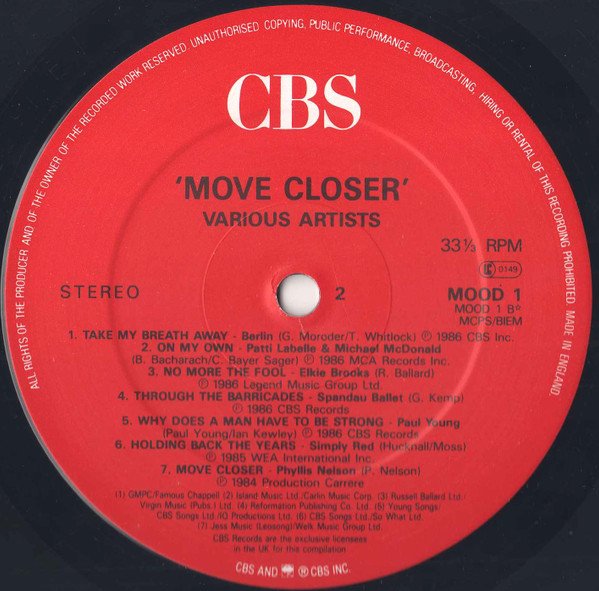Various – Move Closer – Dreams on Vinyl – Vinilo de época