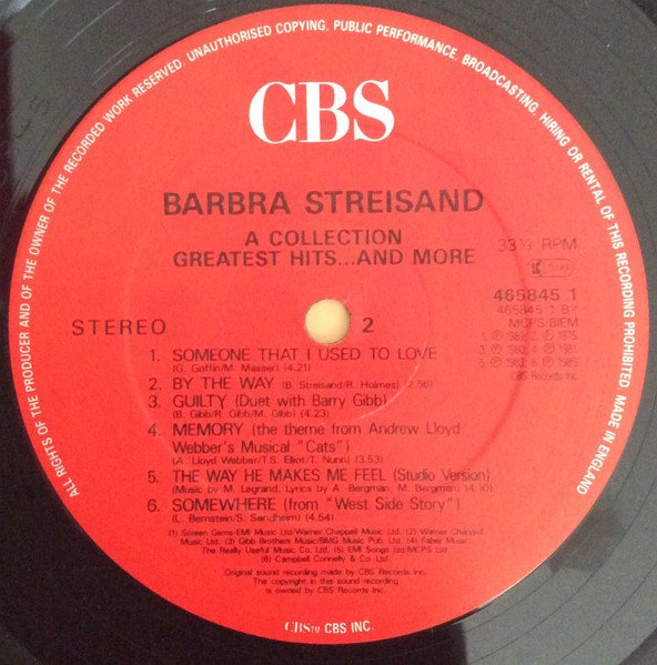 Barbra Streisand - A Collection Greatest Hits... And More LP – Dreams ...