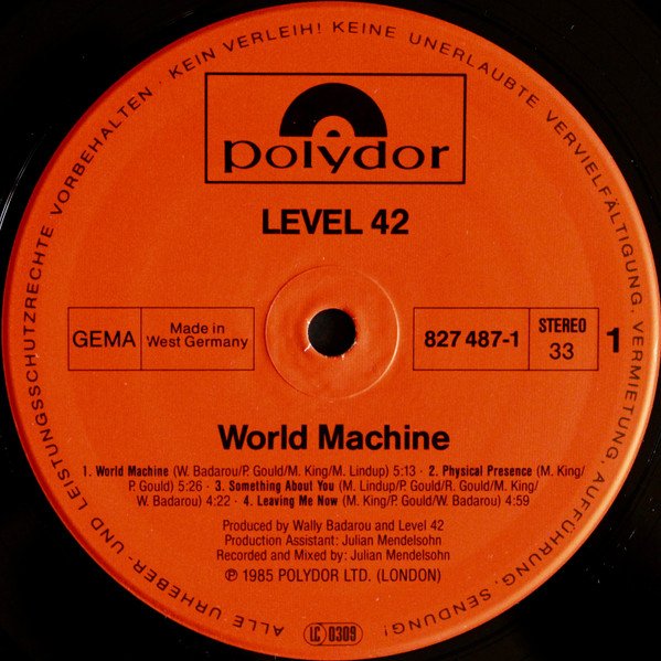 Level 42 - World Machine LP – Dreams on Vinyl – Vinilo de época