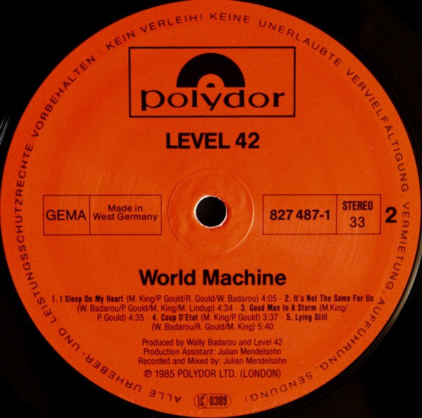 Level 42 - World Machine LP – Dreams on Vinyl – Vinilo de época