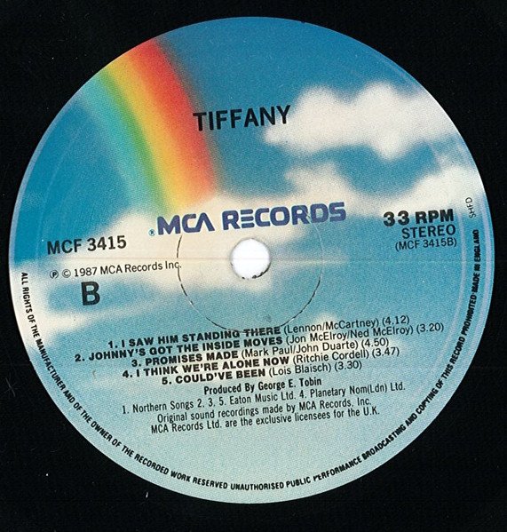 Tiffany - Tiffany LP – Dreams on Vinyl – Vinilo de época
