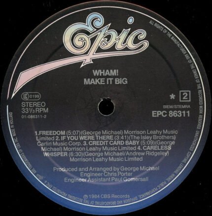 Wham! - Make It Big LP – Dreams on Vinyl – Vinilo de época