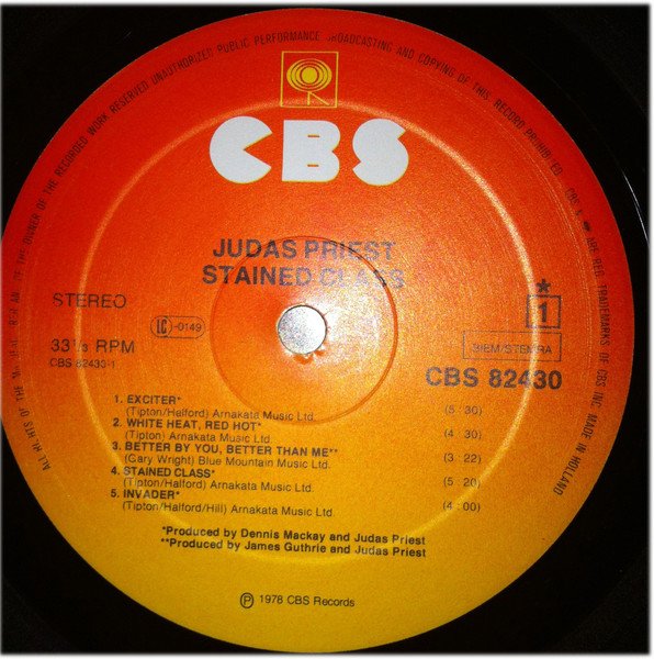 Judas Priest – Stained Class LP – Dreams on Vinyl – Vinilo de época