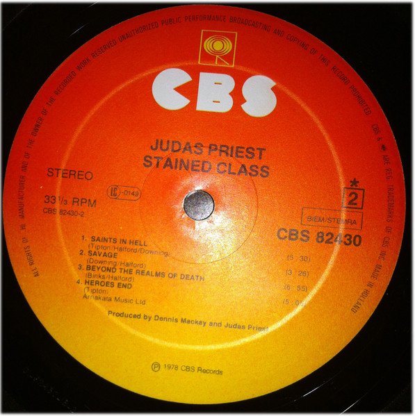 Judas Priest – Stained Class LP – Dreams on Vinyl – Vinilo de época