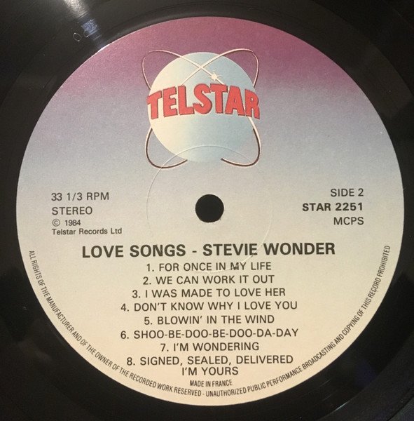 Stevie Wonder – Love Songs LP – Dreams on Vinyl – Vinilo de época
