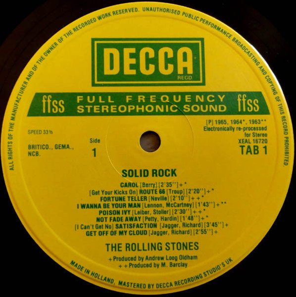 The Rolling Stones - Solid Rock LP – Dreams on Vinyl – Vinilo de época