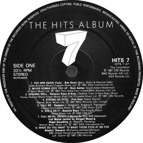 Various – The Hits Album 7 2LP – Dreams on Vinyl – Vinilo de época