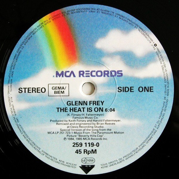 Glenn Frey - The Heat Is On Maxi 12 – Dreams on Vinyl – Vinilo de época