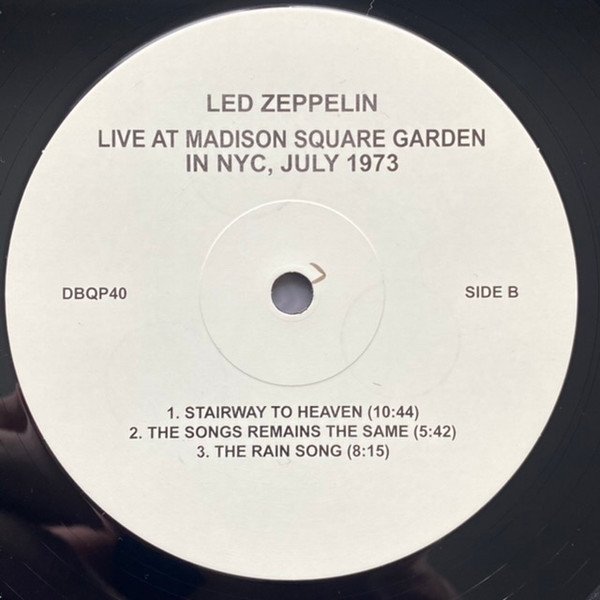 Led Zeppelin – Live At Madison Square Garden In NYC July 1973 2LP ...