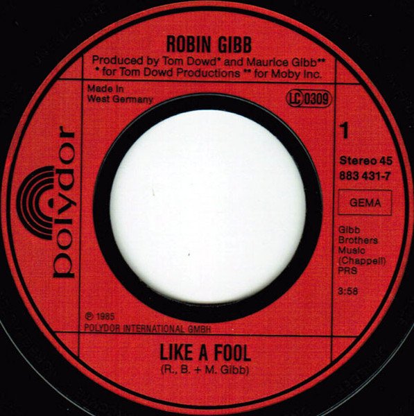 Robin Gibb - Like A Fool Single 7 – Dreams on Vinyl – Vinilo de época
