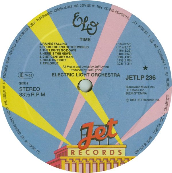 ELO* - Time LP – Dreams on Vinyl – Vinilo de época