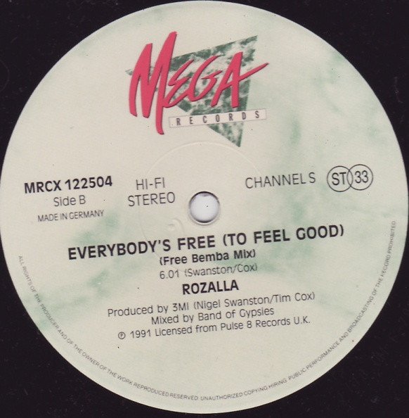 Rozalla - Everybodys Free (To Feel Good) Maxi 12 – Dreams on Vinyl ...