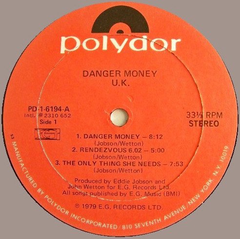 UK - Danger Money LP – Dreams on Vinyl – Vinilo de época