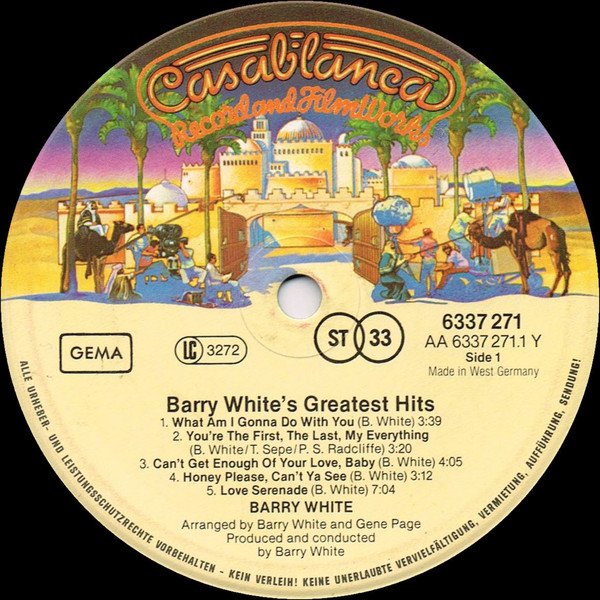 Comprar Barry White - Barry White's Greatest Hits LP – Dreams on Vinyl ...