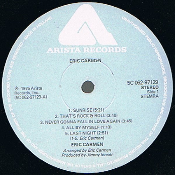 Comprar Eric Carmen - Eric Carmen LP – Dreams on Vinyl – Vinilo de época