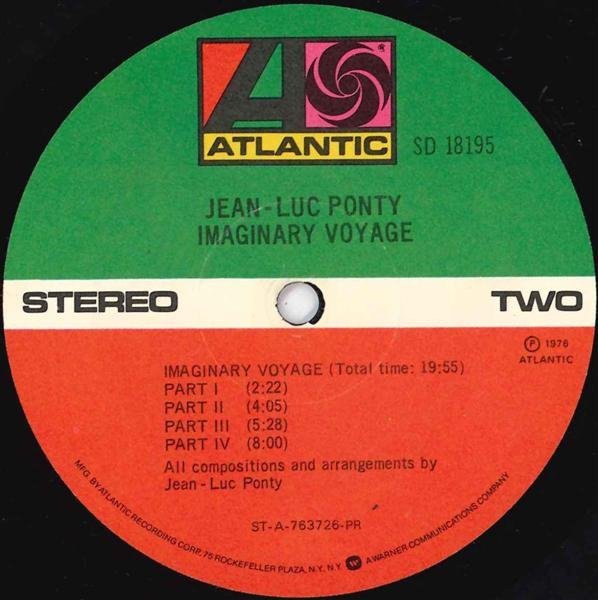 Comprar Jean-Luc Ponty - Imaginary Voyage LP – Dreams on Vinyl – Vinilo ...