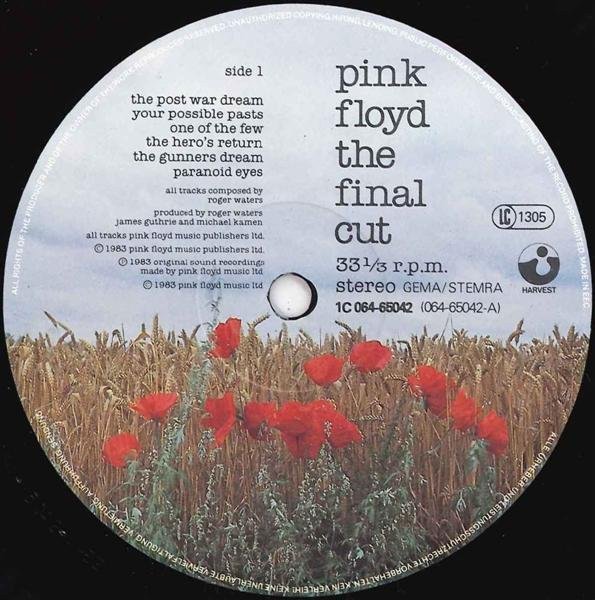 Comprar Pink Floyd - The Final Cut LP – Dreams on Vinyl – Vinilo de época