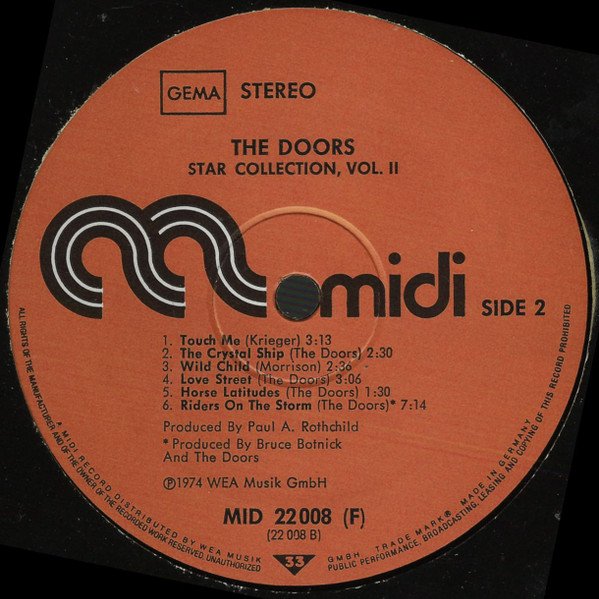 Comprar The Doors - Star-Collection Vol.2 LP – Dreams on Vinyl – Vinilo ...