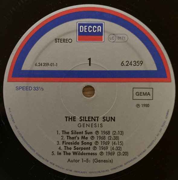 Comprar Genesis - The Silent Sun LP – Dreams on Vinyl – Vinilo de época