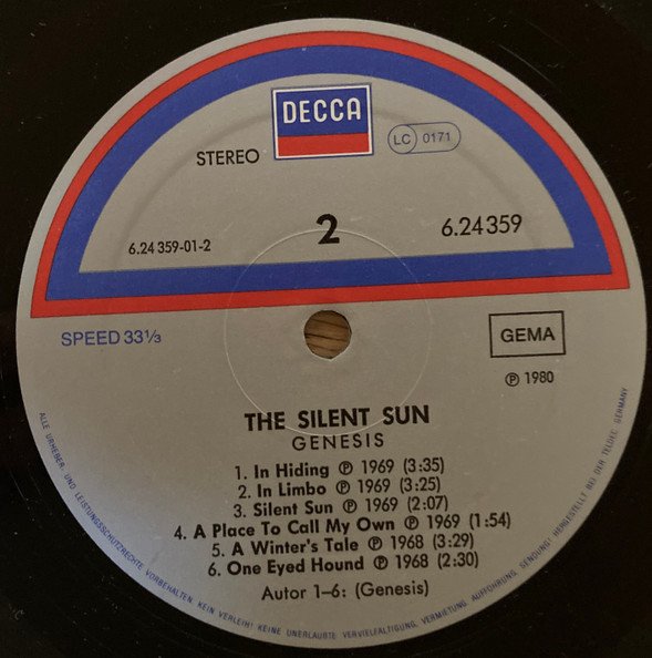 Comprar Genesis - The Silent Sun LP – Dreams on Vinyl – Vinilo de época