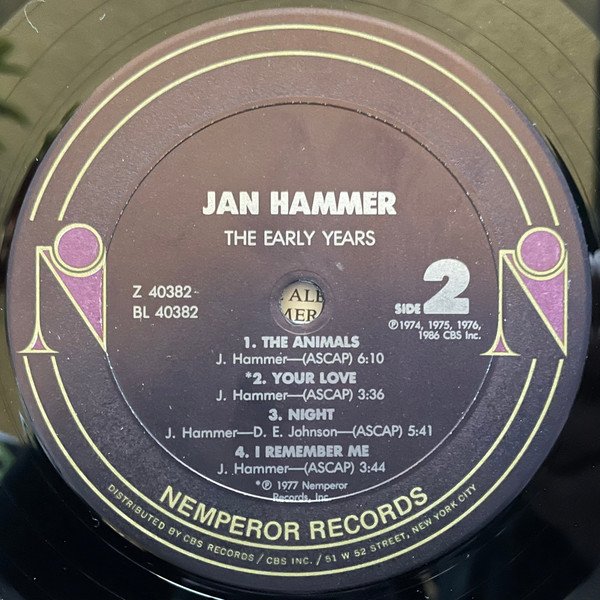 Comprar Jan Hammer - The Early Years LP – Dreams on Vinyl – Vinilo de época