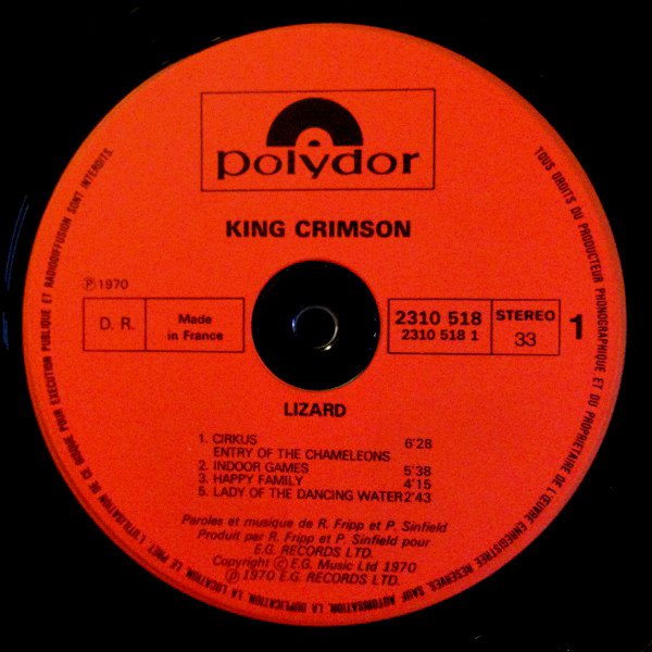 Comprar King Crimson - Lizard LP – Dreams on Vinyl – Vinilo de época