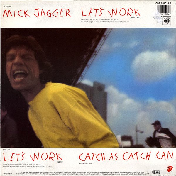 Comprar Mick Jagger - Let's Work (Dance Mix) Maxi 12 – Dreams on Vinyl ...