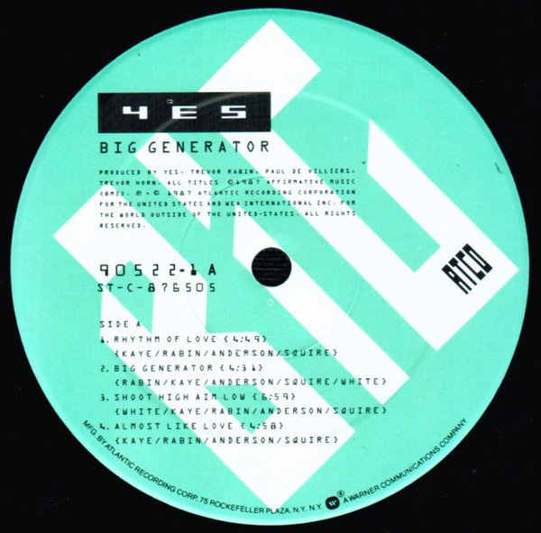 Comprar Yes - Big Generator LP – Dreams on Vinyl – Vinilo de época