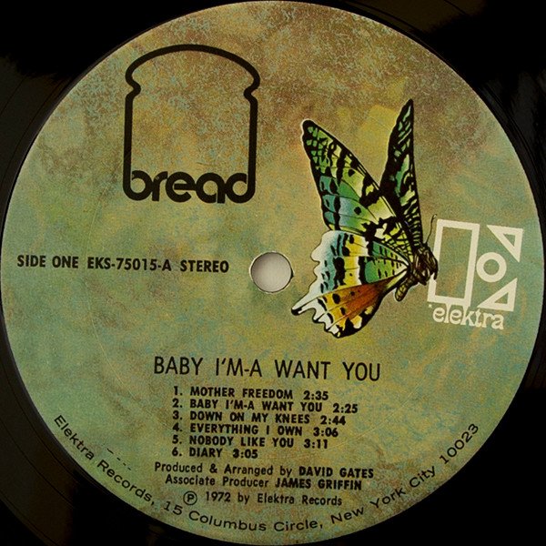 Bread - Baby I'm-A Want You LP – Dreams on Vinyl – Vinilo de época