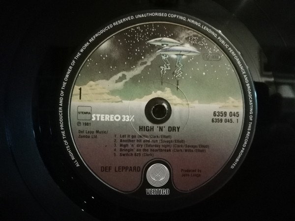 Def Leppard - High 'N' Dry LP – Dreams on Vinyl – Vinilo de época