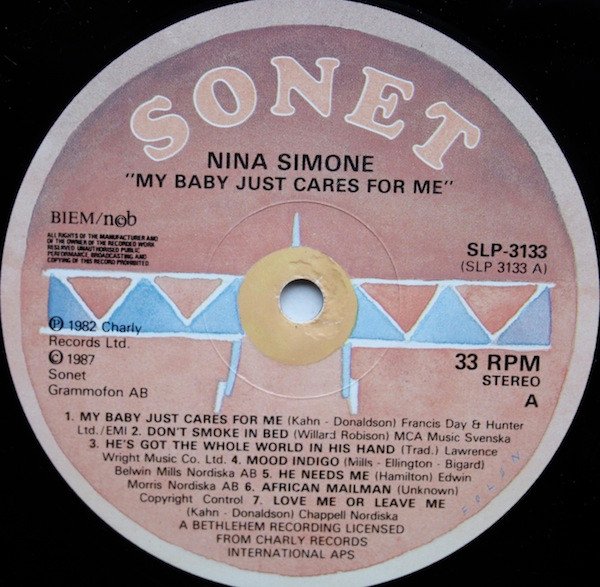 Nina Simone - My Baby Just Cares For Me LP – Dreams on Vinyl – Vinilo ...