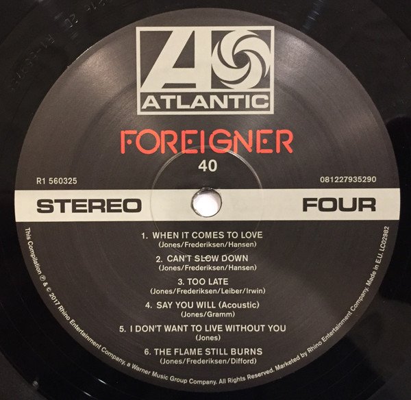 Foreigner - 40 2LP – Dreams on Vinyl – Vinilos Nuevos Sellados