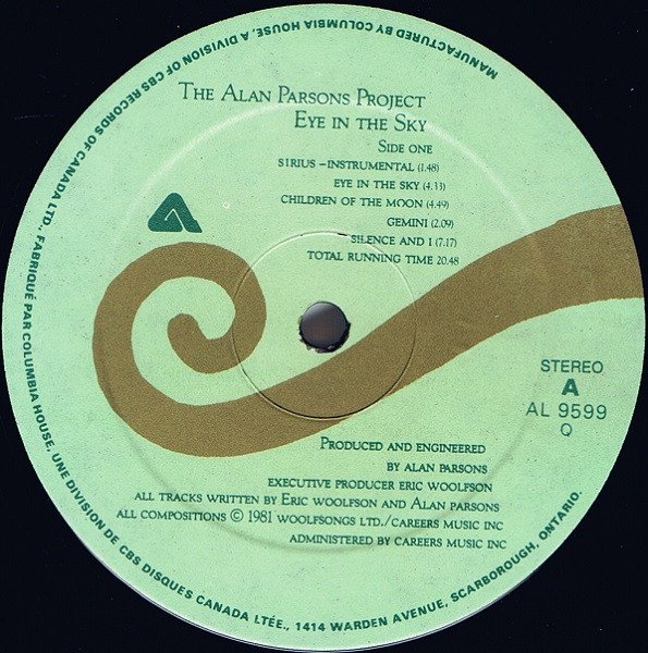 The Alan Parsons Project - Eye In The Sky LP – Dreams on Vinyl – Vinilo ...