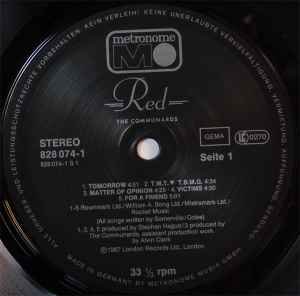 The Communards - Red LP – Dreams on Vinyl – Vinilo de época
