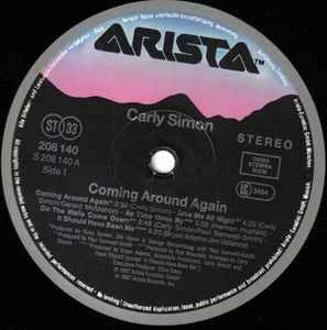 Carly Simon - Coming Around Again LP – Dreams on Vinyl – Vinilo de época