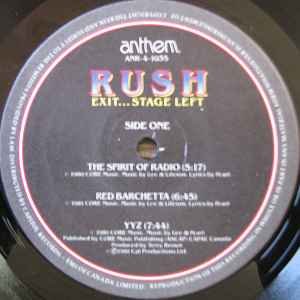 Rush - Exit...Stage Left 2LP – Dreams on Vinyl – Vinilo de época